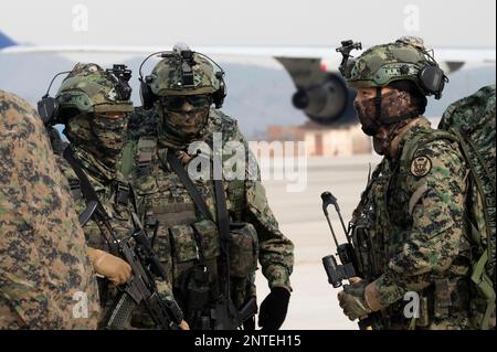 Members of the 51st Security Forces Squadron in high mobility ...