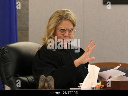 Judge Melanie Andress-Tobiasson presides during the conclusion of a ...