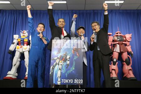 Japanese animation film director Yoshiyuki Tomino poses prior to the presentation of his movie ...