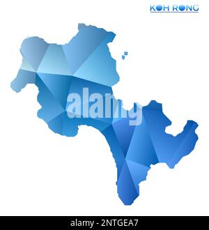 Vector polygonal Cambodia map. Vibrant geometric country in low poly style. Astonishing ...