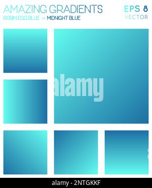 Colorful gradients in robin egg blue, purple heart color tones ...
