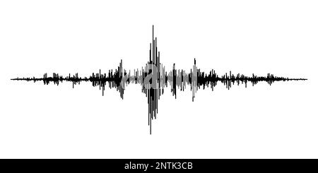 Earthquake seismograph wave, isolated vector low and high richter scale ...