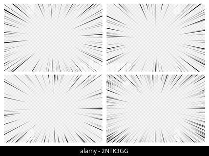 Manga transparent background, comic explosion, motion. Abstract ...