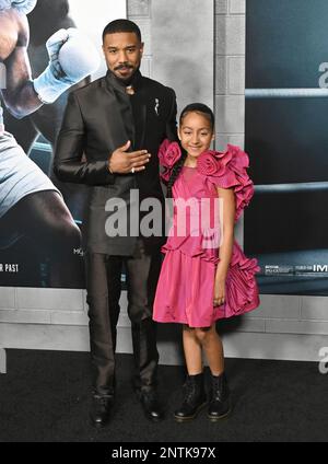 (L-R) Michael B. Jordan and Mila Davis-Kent at the CREED III Los ...