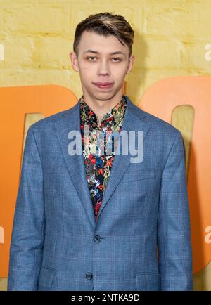 Ashton Gunning attends the premiere of "Champions" at AMC Lincoln ...
