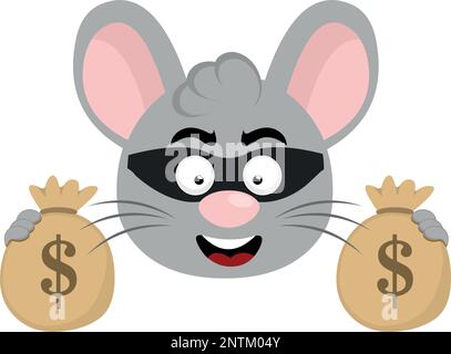 Vector illustration of Cartoon Rat thief running Stock Vector Image ...