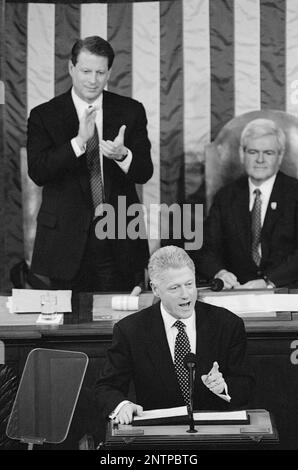Bill Clinton's Vice President Albert Arnold Gore Jr., the Chairman of ...