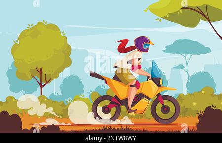 biker culture biker woman riding motorbike Stock Vector Image & Art - Alamy