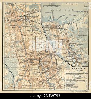 Map of the city of Batavia Stock Photo - Alamy