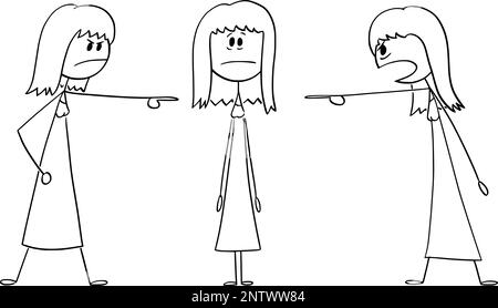 cartoon woman accusing Stock Vector Image & Art - Alamy