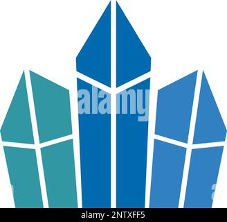 Isolated mineralogy icon symbol on clean background. Vector diamond ...