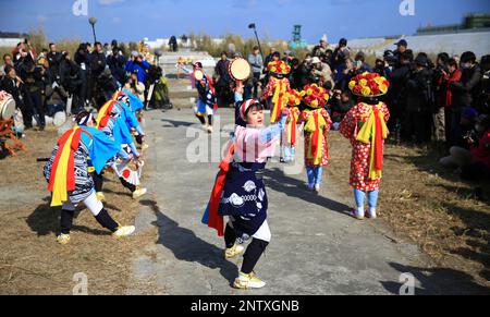 Dancers perform Taue, rice planting, Dance during Anba Matsuri Festival ...