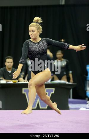 UCLA Gracie Kramer does her Floor Exercise while competing with Boise ...