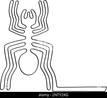 Geoglyph of the spider from Nazca, The Nazca Lines, Nazca Desert, Peru ...