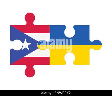 Connected puzzle of flags of Puerto Rico and Italy, vector Stock Vector ...