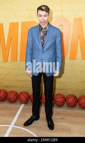 Ashton Gunning attends the premiere of "Champions" at AMC Lincoln ...