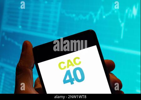 CAC 40 stock market index in France symbol icon Stock Photo - Alamy