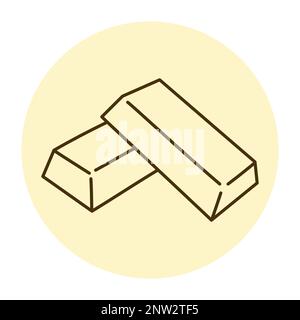 Silver bars color line icon. Precious stones Stock Vector Image & Art ...