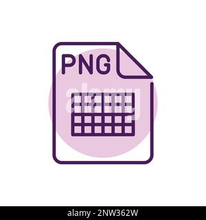 PNG file color line icon. Format and extension of documents Stock ...