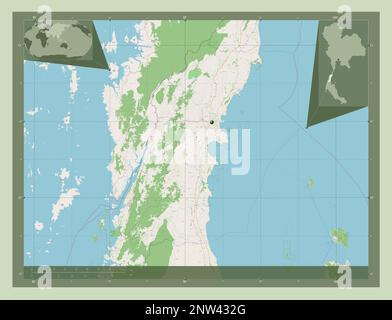 Chumphon, province of Thailand. Open Street Map Stock Photo - Alamy