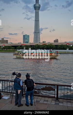 Sky Tree from Sumida Koen Park, Asakusa District, Tokyo, Japan Stock ...