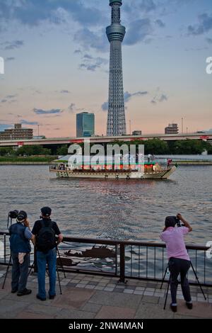 Sky Tree from Sumida Koen Park, Asakusa District, Tokyo, Japan Stock ...