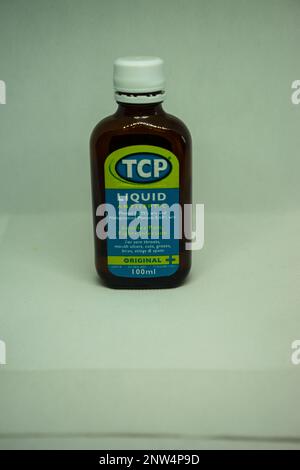Bottle of TCP antiseptic liquid Stock Photo - Alamy