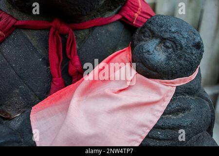 Detail of god monkey sculpture,the protector god of HieJinja shrine, in ...