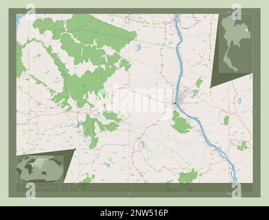 Mukdahan, province of Thailand. Open Street Map Stock Photo - Alamy