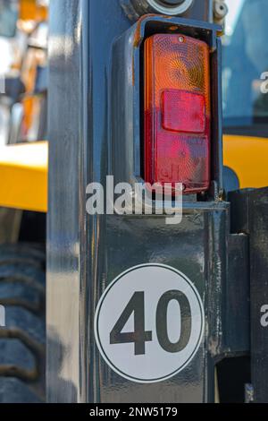 Commercial vehicle speed limit sticker on a Network Rail engineers van ...
