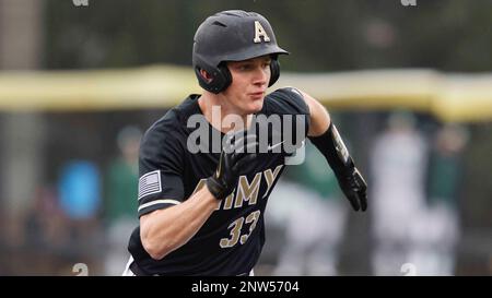 Army baserunner Justin Lehman runs to third base against Charlotte ...
