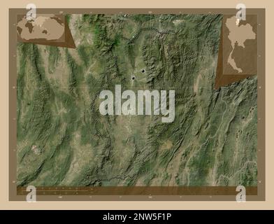 Nan, province of Thailand. Low resolution satellite map Stock Photo - Alamy