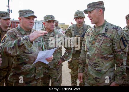 1st Cavalry Division Troopers prepare to move locations during a ...
