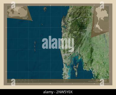 Phang Nga, province of Thailand. High resolution satellite map ...
