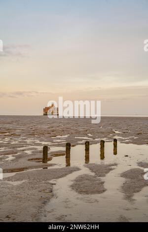Grain fort between the Isle of Grain and Sheerness on the Medway. With ...