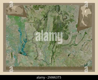 Phetchabun, province of Thailand. High resolution satellite map ...