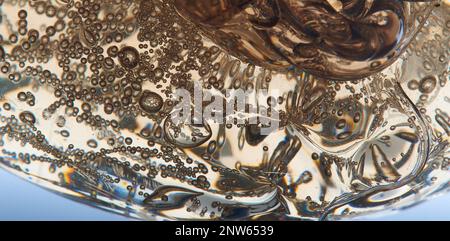 Close-up of plastic lump of polymer resin injection molding process ...