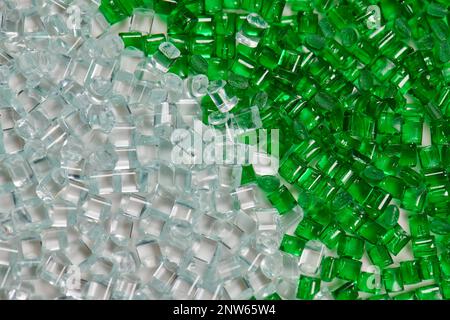 crystal clear transparent colored polymer resins in laboratory Stock ...