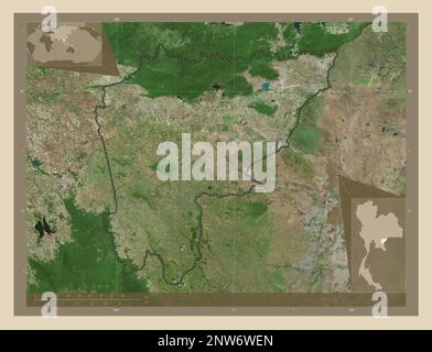 Sa Kaeo, province of Thailand. High resolution satellite map Stock ...