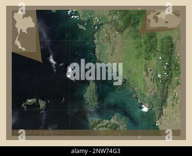 Satun, province of Thailand. High resolution satellite map Stock Photo ...
