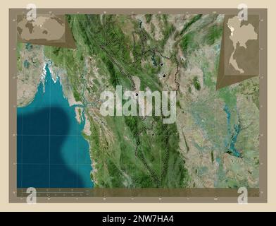 Tak, province of Thailand. High resolution satellite map Stock Photo ...