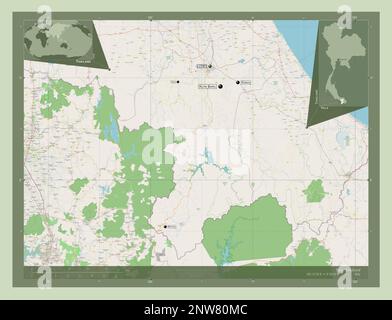 Yala, province of Thailand. Open Street Map Stock Photo - Alamy