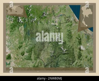 Yala, province of Thailand. High resolution satellite map Stock Photo ...