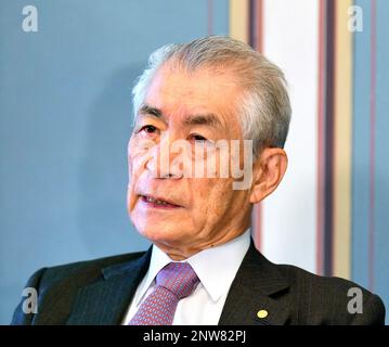 Tasuku Honjo, a distinguished professor at Kyoto University, attends an ...