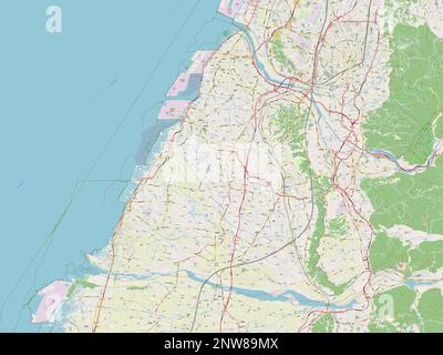 Changhua, county of Taiwan. Open Street Map. Locations and names of ...