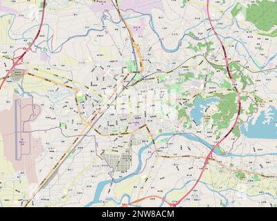 Chiayi City, county of Taiwan. Open Street Map. Locations and names of ...