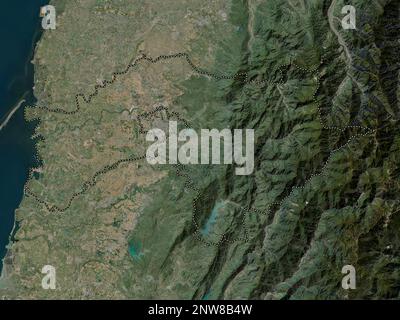 Chiayi, county of Taiwan. High resolution satellite map. Locations of ...