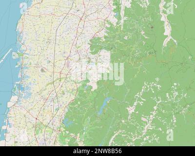 Chiayi City, county of Taiwan. Open Street Map. Corner auxiliary ...