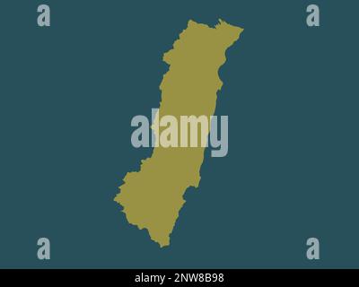 Hualien, county of Taiwan. Solid color shape. Locations and names of ...