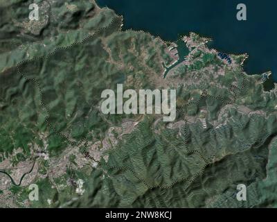 Keelung, provincial city of Taiwan. High resolution satellite map ...